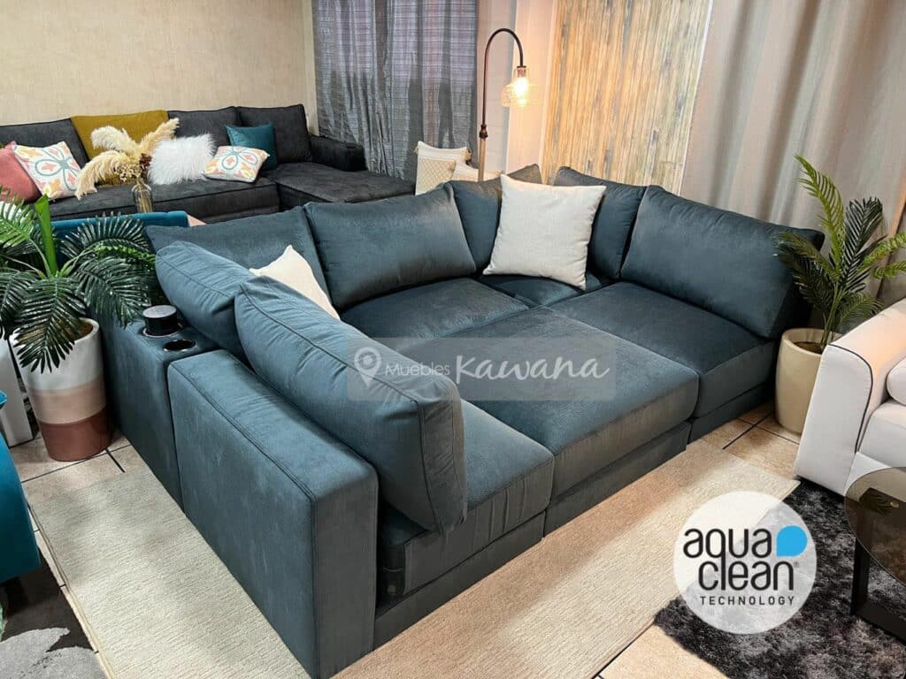 Sillón modular Cloud+ seccional extra confortable en U con ottoman y ...